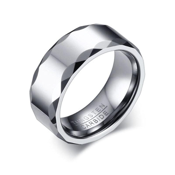 The Hammer | Men's Wedding Band With Geometric Design – Bands 4 Bros
